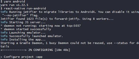 React Native Takes Impossibly Long To Build On Android Issue Facebook React Native