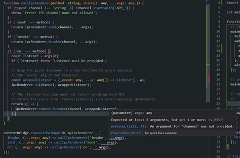 Electrontypescript Rest Arguments In Function Does Not Work Stack