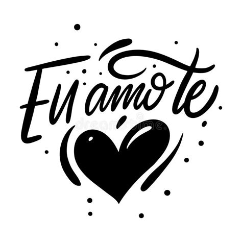 Eu Amo Te Eu Te Amo Dizendo Em Espanhol Letra Desenhada à Mão Tinta