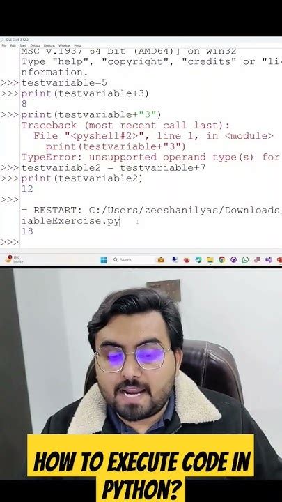 How To Execute Code In Python Python Pythonforbeginners Programming Coding Youtube
