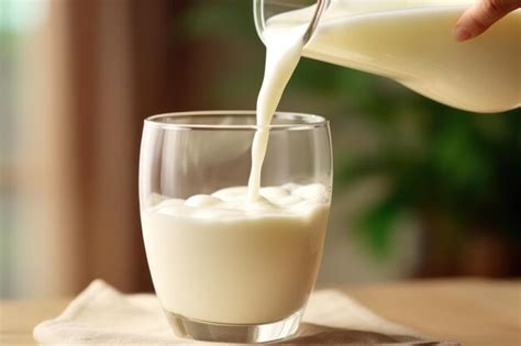 Premium Photo Pouring Tasty Fresh Milk Closeup Dairy Product