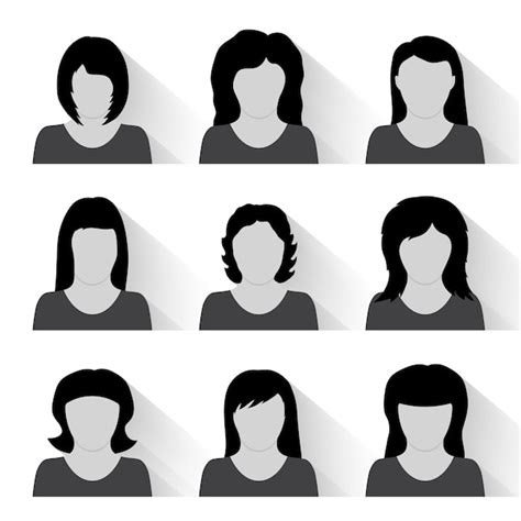 플랫 사람들 아이콘 벡터 세트 프리미엄 벡터