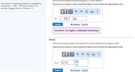 solved the velocity of a particle traveling in a straight