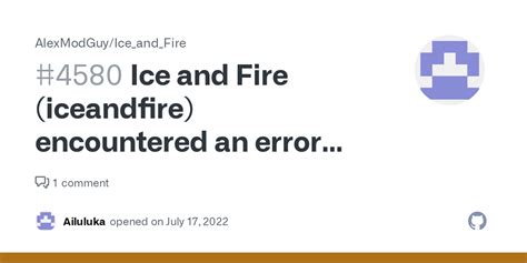 Ice And Fire Iceandfire Encountered An Error During The Load
