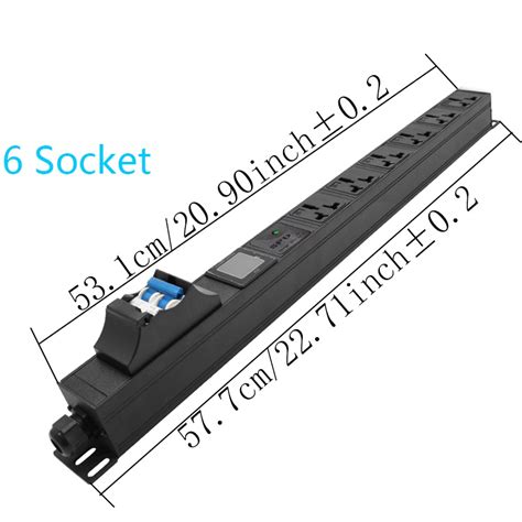 Distribution Unit Pdu Power Strip 16a Universal Hole Digital Display Of Voltage Current And