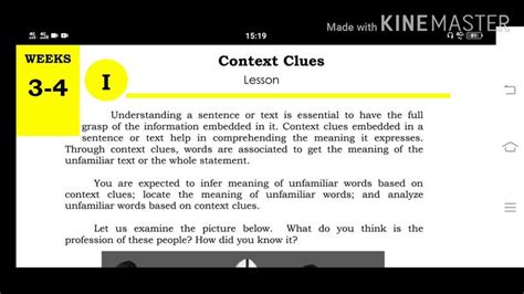 Mastering Context Clues English 5 Week 3 4