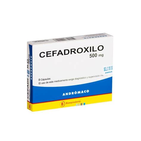 Antibiotico Andromaco Cefadroxilo Capsulas 500 Mg X 8 And Be