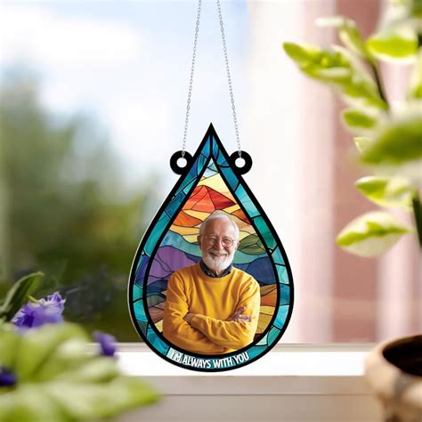 Personalized Memorial Window Hanging Suncatcher Ornament Remembrance