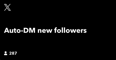 Auto DM New Followers IFTTT