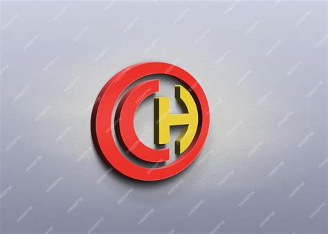 Premium Psd Floating 3d Logo Mockup