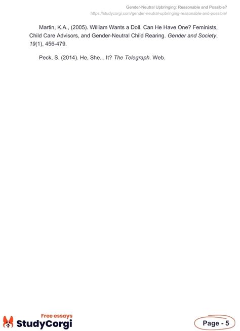 Gender Neutral Upbringing Reasonable And Possible Free Essay Example