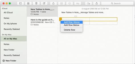 How To Use Tables In Note On Macbook Pro Air Imac Big Sur