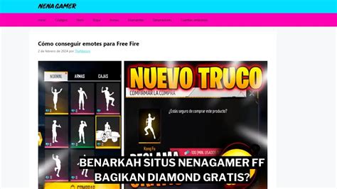 NenaGamer FF Bagikan Diamond Free Fire Gratis Terbaru 2024