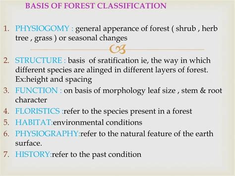 Classification Of Forest Pptx Weather Science
