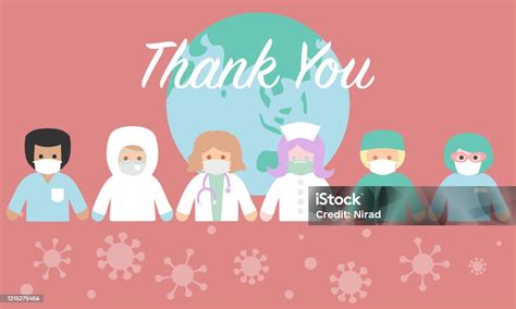 인류를 위한 코로나바이러스와 싸워주신 모든 의료진에게 감사드립니다 감사에 대한 스톡 벡터 아트 및 기타 이미지 감사 보호 마스크 의사 Istock