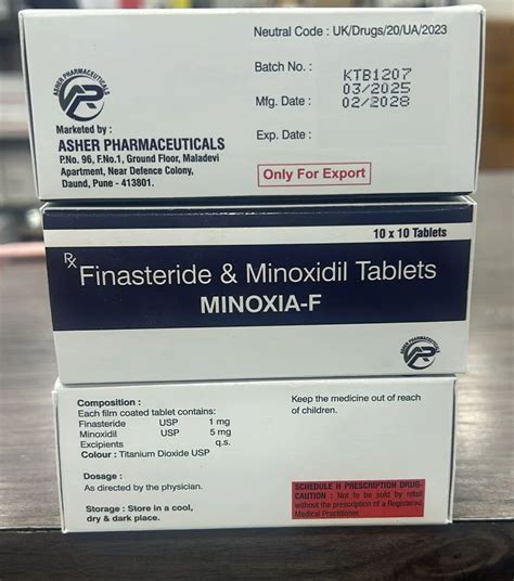Minoxia F Minoxidil 5 Mg And Finasteride 1 Mg Combination At ₹ 1800