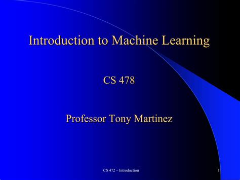 Pdf Introduction To Machine Learning Byu Cs Departmentaxoncsbyu