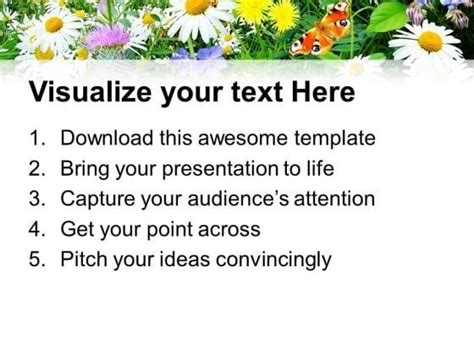Wild Flowers With Designer Background Teams PowerPoint Templates Ppt Backgrounds For Slides