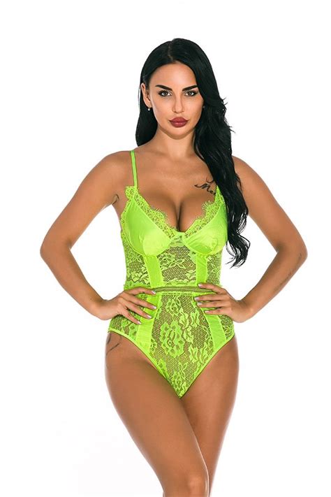 Lace Underwire Bodysuit With Strap Design From Hualong