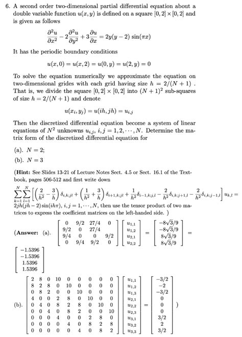 6 A Second Order Two Dimensional Partial