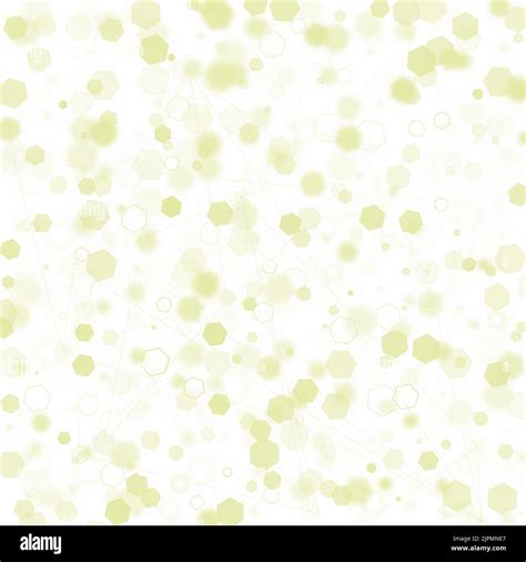 Illustration Of An Abstract Light Dots And Blurred Hexagon Backdrop Like Bokeh Spot Hex Shapes