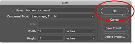 The Legacy New Document Dialog Box In Photoshop Cc