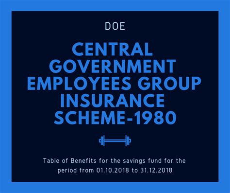 Central Government Employees Group Insurance Scheme 1980 Table Of