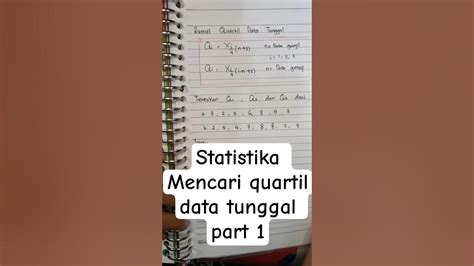 Quartil Data Tunggal Yg Ganjil Quartiles Quartil Maths Math