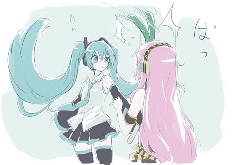 Hatsune Miku And Megurine Luka Vocaloid Drawn By Nejikyuu Danbooru