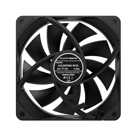 Teucer Ventilador Enfriador De 120 Mm Pwm 4 Pines Cojinete Hidráulico 12 V Carcasa Cpu Radiador