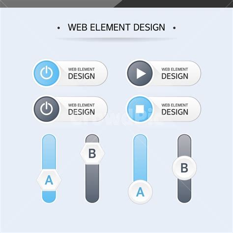 버튼 전원 재생 중지 사운드 사진이미지일러스트캘리그라피 Dawool작가
