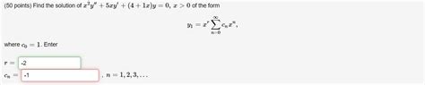 Solved Points Find The Solution Of Chegg