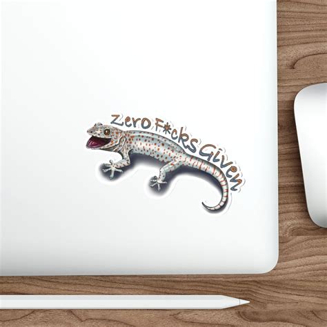 Zero Fs Given Funny Sticker Tokay Gecko Sticker Die Cut Etsy