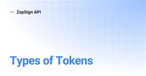 types of tokens zapsign api
