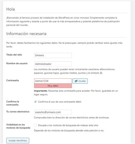 Instalación de Wordpress en Linux Dungeon of Bits