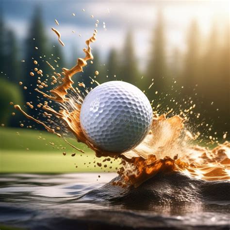 Create A Dynamic Image Of A Golf Ball Mid Swing Capturing The Motion And Energy Trending On Arts