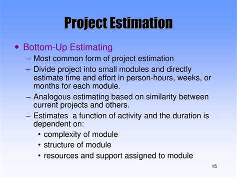 PPT The Work Breakdown Structure And Project Estimation PowerPoint Presentation ID