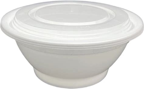 32 Oz White Microwaveable Soup Bowl Container With Lid 150 Setscs B