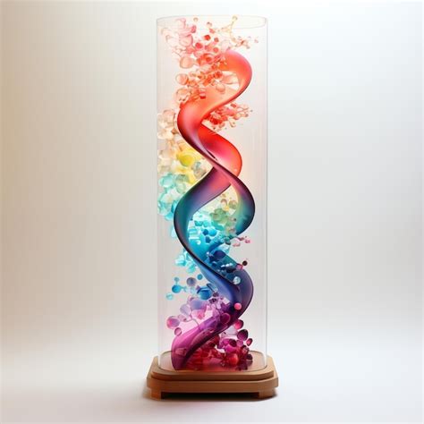 Premium Ai Image Dna Object In A Glass Flask