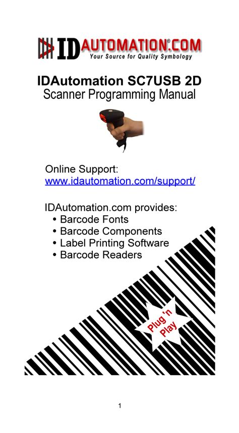 USB 2D Barcode Scanner User Manual DocsLib