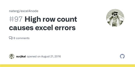 high row count causes excel errors · issue 97 · natergj excel4node