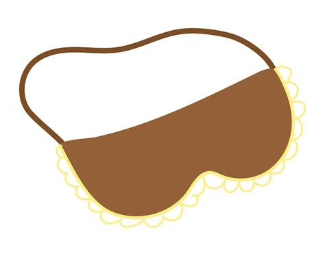Premium Vector Brown And Yellow Sleeping Eye Mask For Travel Or