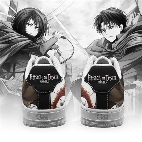 Air Force 1 Sneaker Shoes Levi And Mikasa Ackerman Shoes Aot Custom