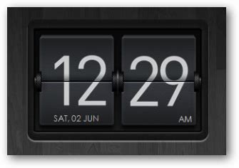 Dark Flipping Clock Widget