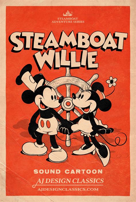 Steamboat Willie Custom Poster