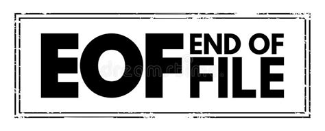 eof end of file is a condition in a computer operating system where
