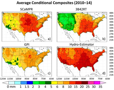 Average Conditional Precipitation Composites Over The Conus During