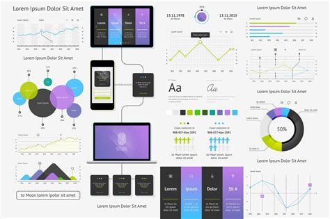 Vector Elements Of Infographics And User Interface Templates Ai Eps  Project Timeline