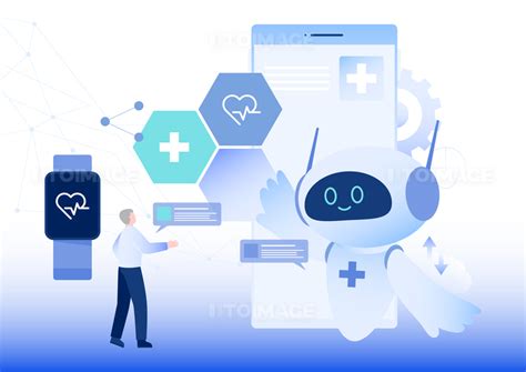 유토이미지 인공지능사회모바일 진료를 안내하는 인공지능