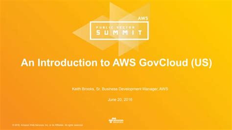An Introduction To Aws Govcloud Us Aws Public Sector Summit 2016 Ppt